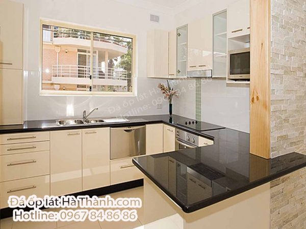 Đá ốp bếp màu đen - Đá Hà Thành
